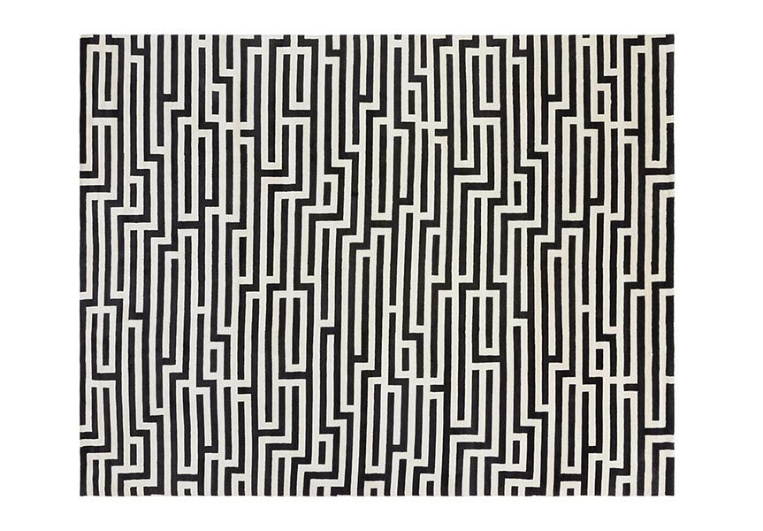 Tapetes LABIRINTO WHITE/BLACK, contrução ARTESANAL - Qualidade ...