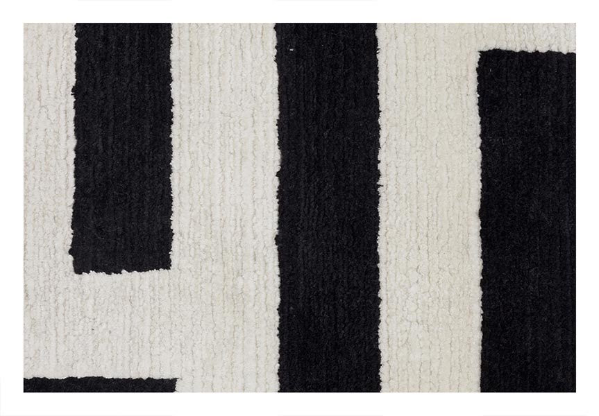 Tapetes LABIRINTO WHITE/BLACK, contrução ARTESANAL - Qualidade ...