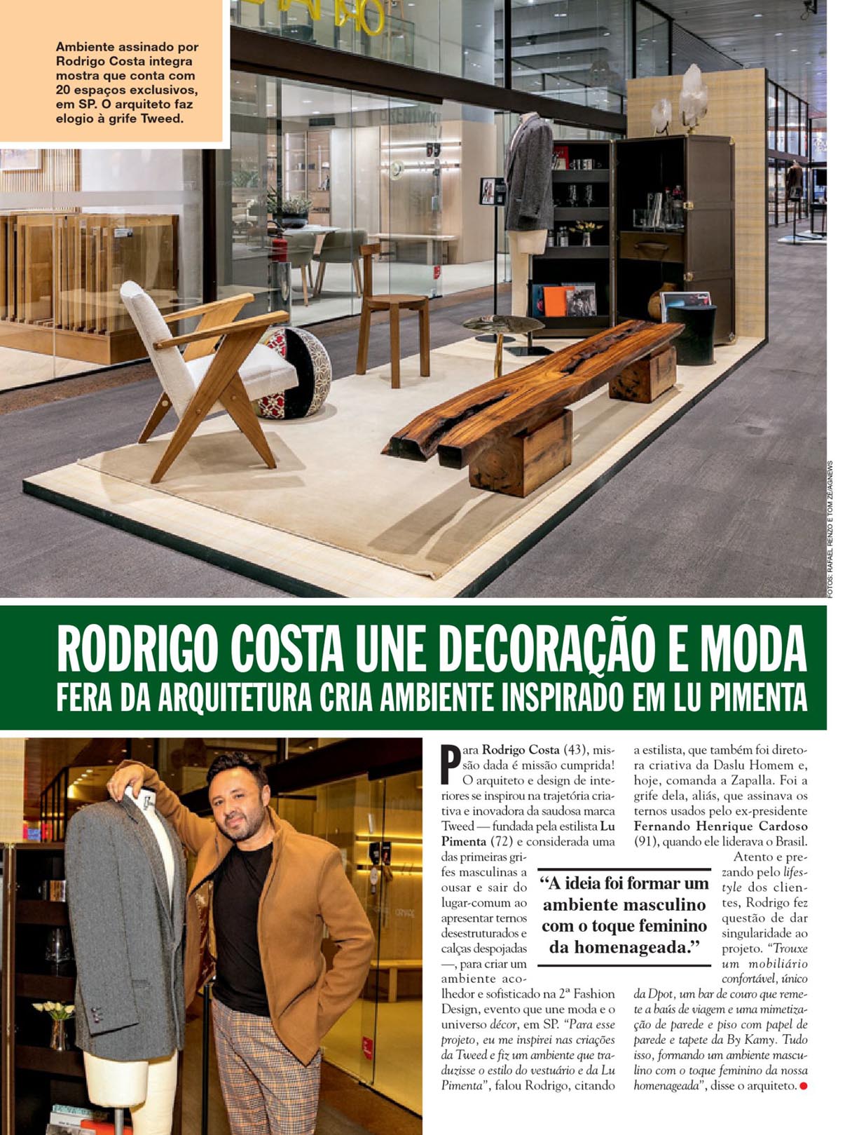 Revista Caras - SP | Rodrigo Costa une decoração e moda