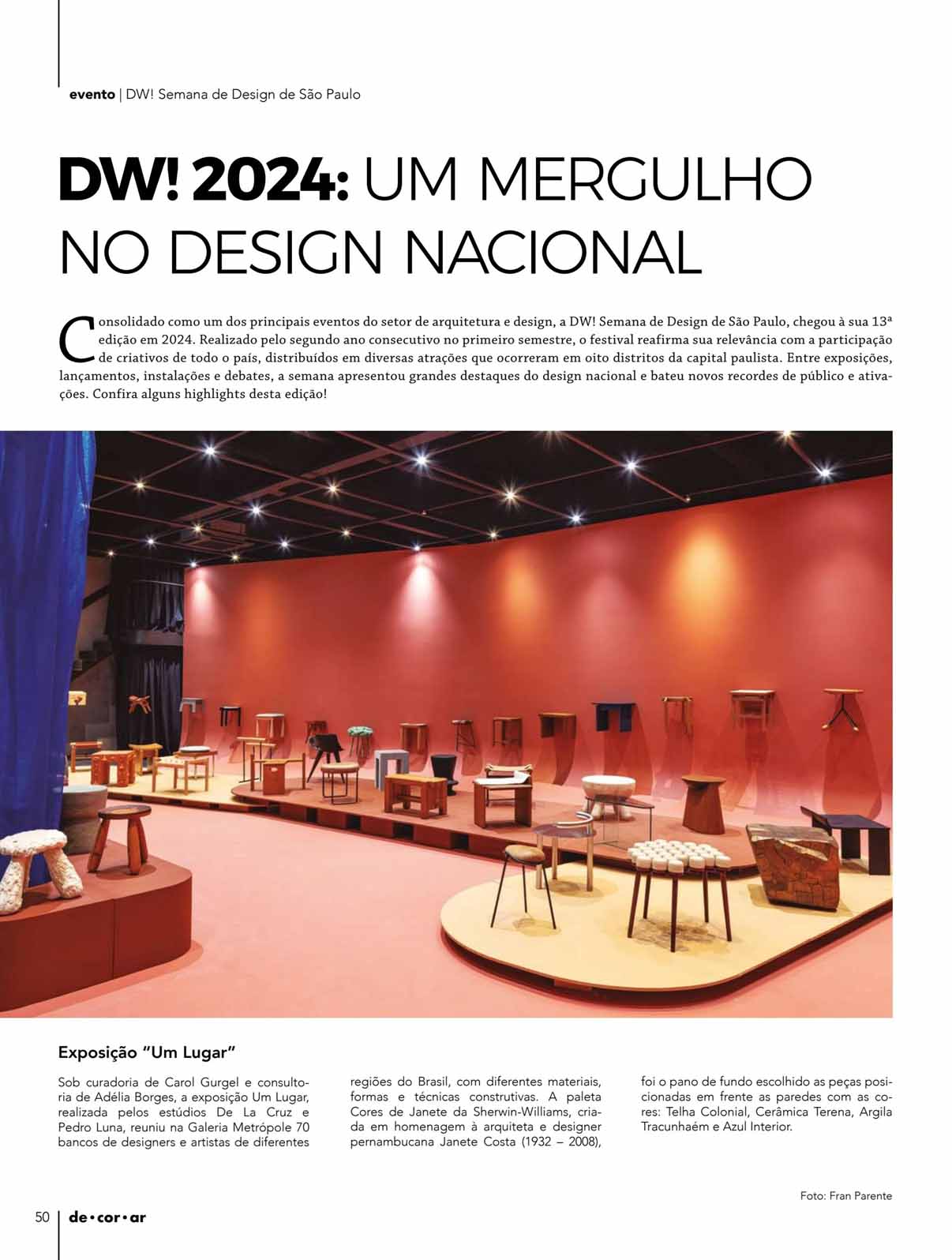 Revista Decorar - SP | DW! 2024: um mergulho no design nacional